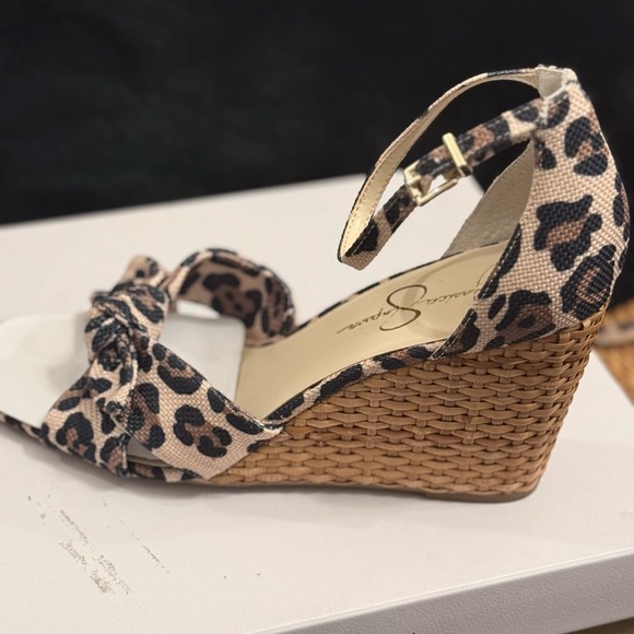 Jessica Simpson | Shoes | Jessica Simpson Animal Print Wedge Sandals ...